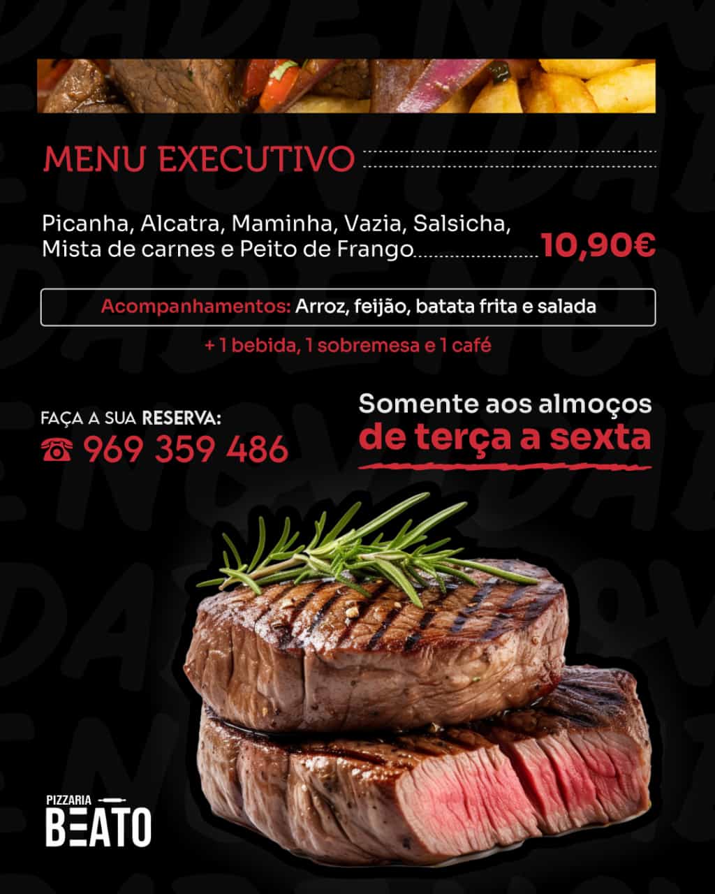 Novo menu de almoço no restaurante Beato - BelaVista Retail Park